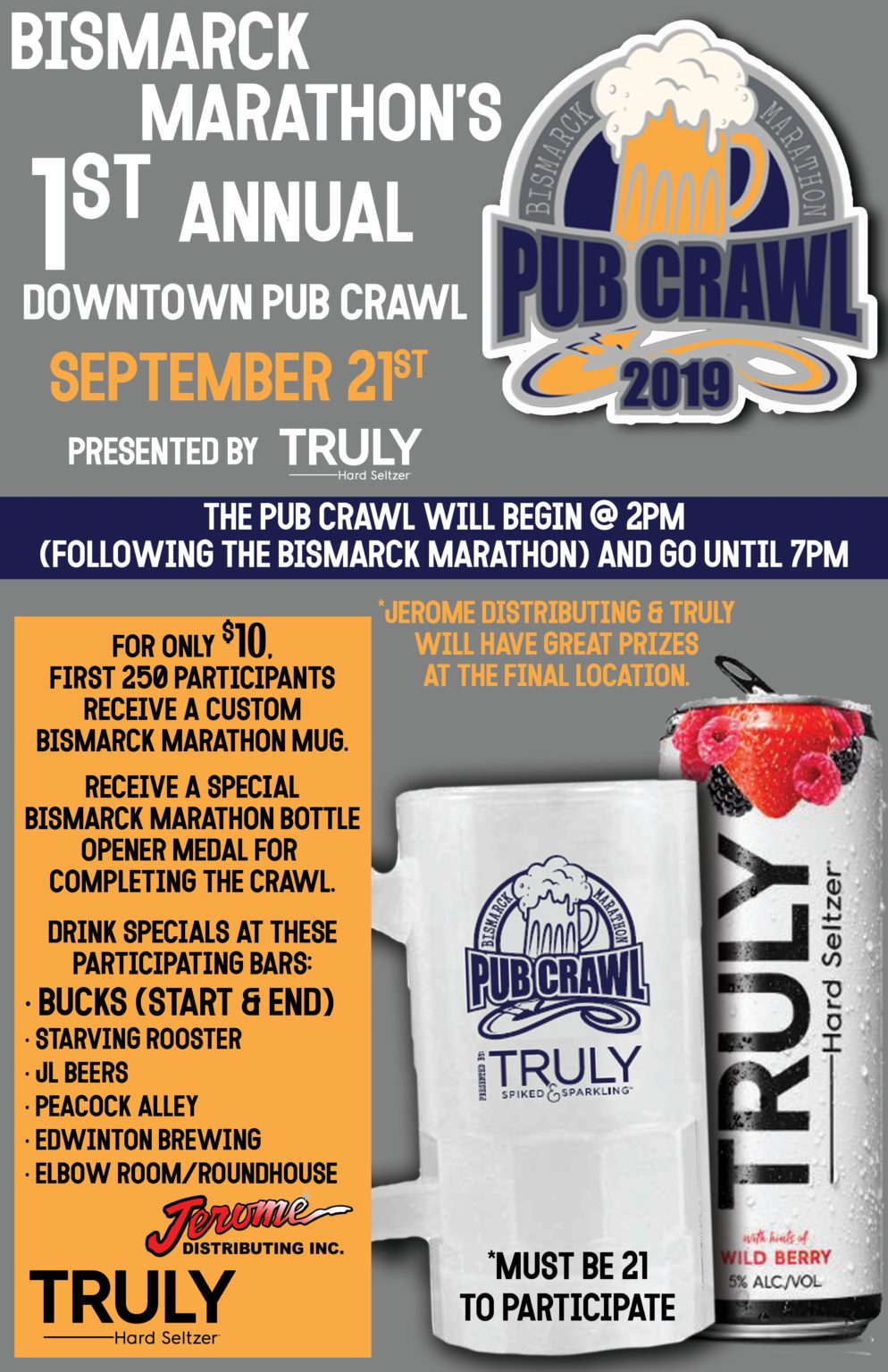 pub crawl poster – Bismarck Marathon